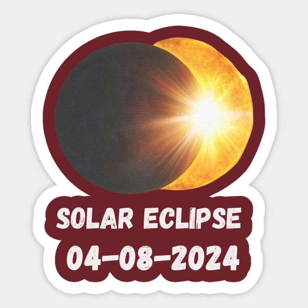 Solar Eclipse 04-08-2024 - Solar Eclipse April 8 2024 - Sticker | TeePublic